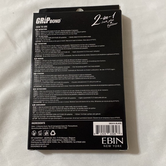 Ebin | Makeup | 2 In Lash Glue Black And Eyeliner With Eyelash Pair Name Sophie By Wildcat ...